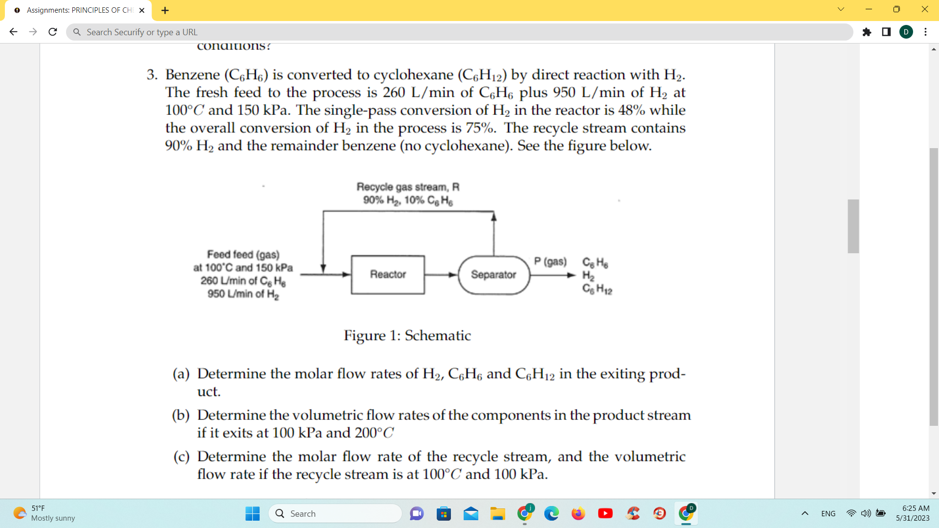Solved 3. Benzene (C6H6) is converted to cyclohexane (C6H12) | Chegg.com