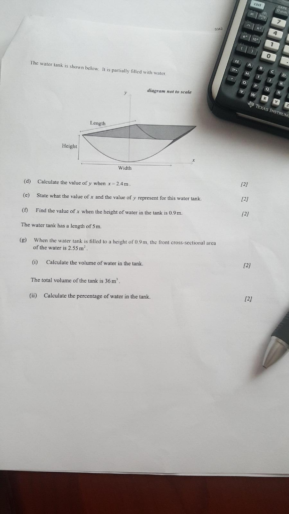 Solved [Maximum mark: 14) The front view of the edge of a | Chegg.com