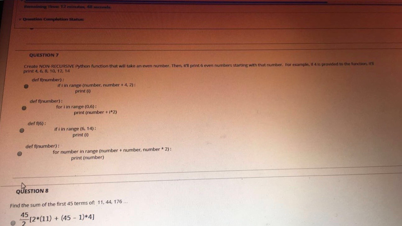 Solved mama Time Question Completion Status QUESTION 7 | Chegg.com