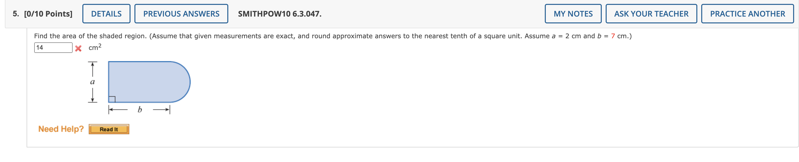 Solved Find the area of the shaded region. (Assume that | Chegg.com