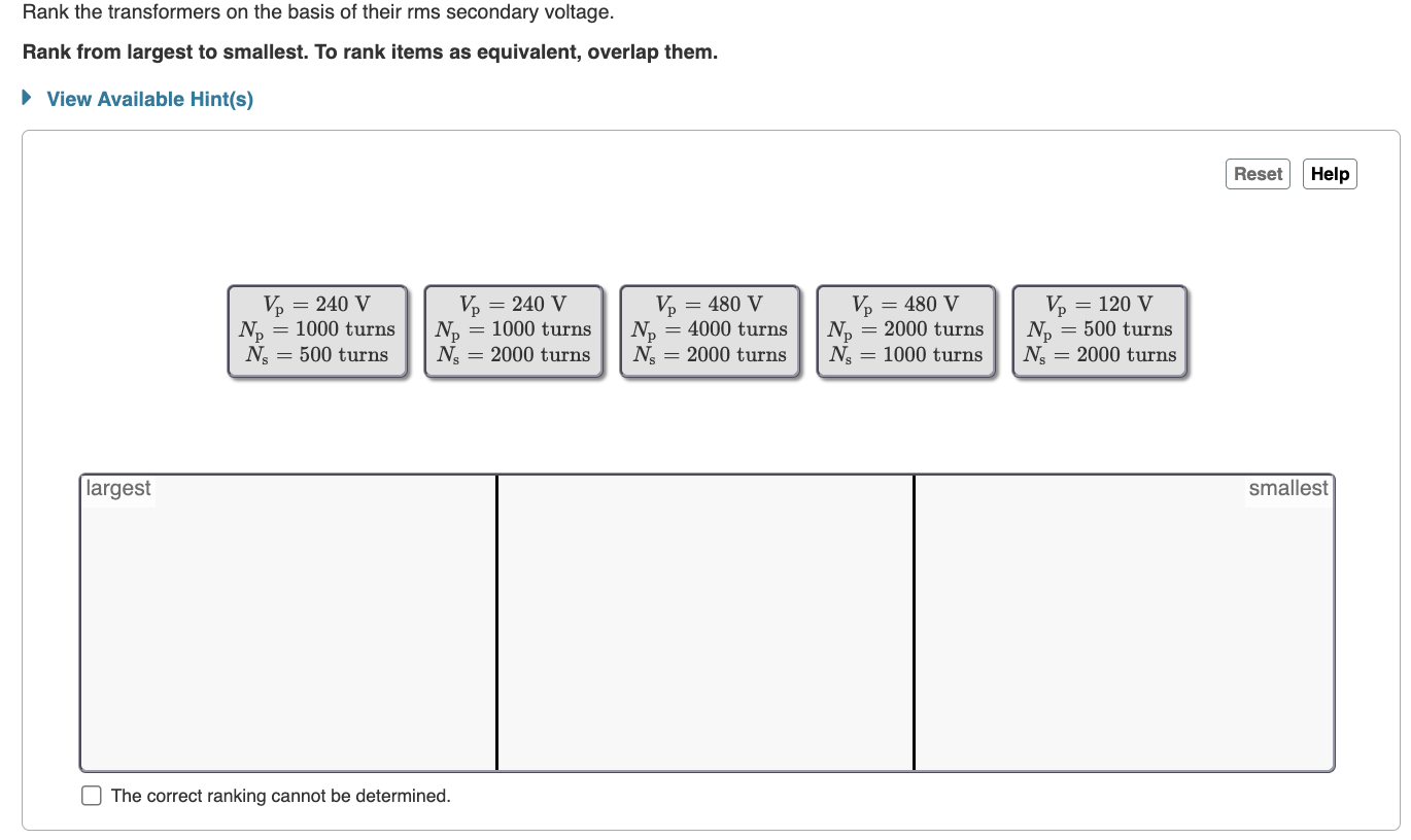 Solved Six transformers have the rms primary voltages (Vp), | Chegg.com