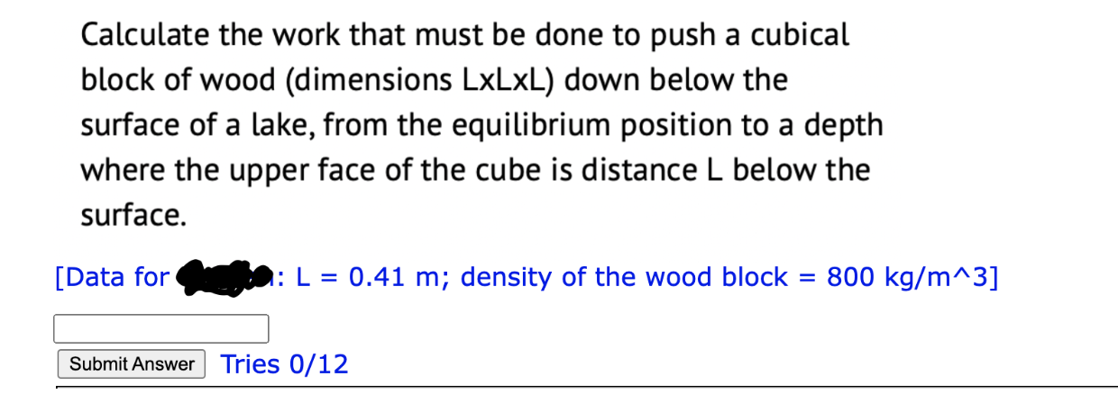 Solved Calculate the work that must be done to push a | Chegg.com