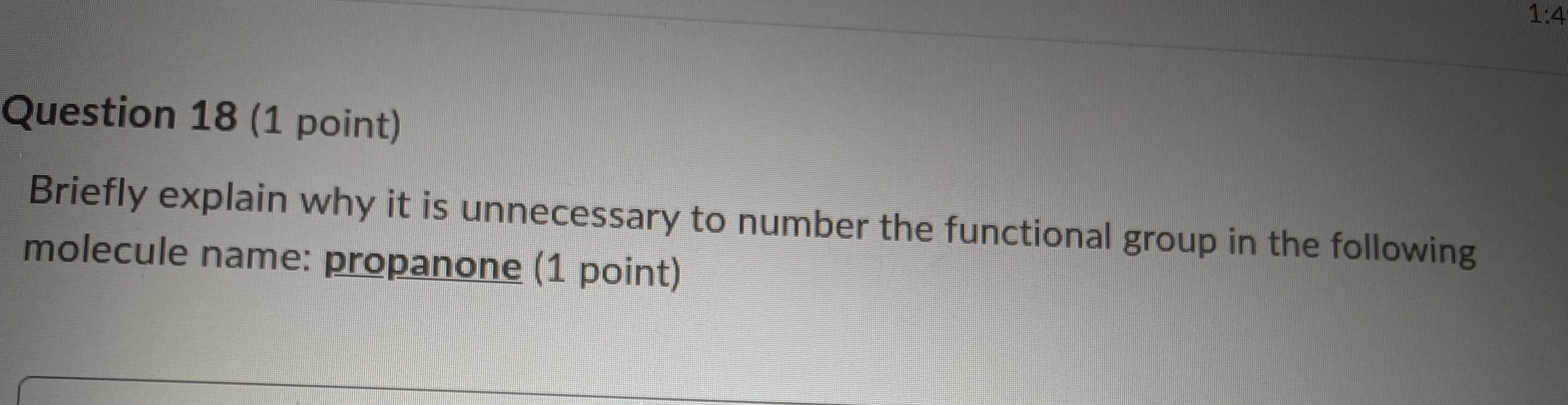 Solved Question 18 (1 point) Briefly explain why it is | Chegg.com