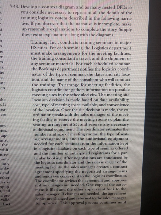 Solved Develop a context diagram and as many DFDs as you | Chegg.com