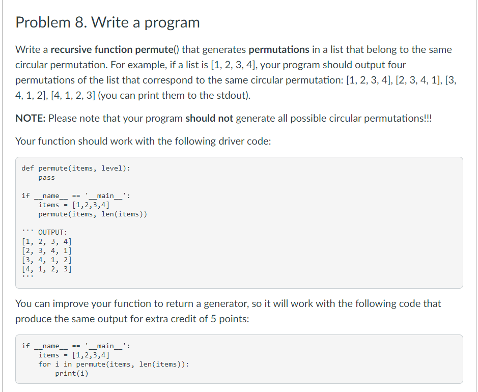 Solved Problem 8 Write A Program Write A Recursive Function 7923
