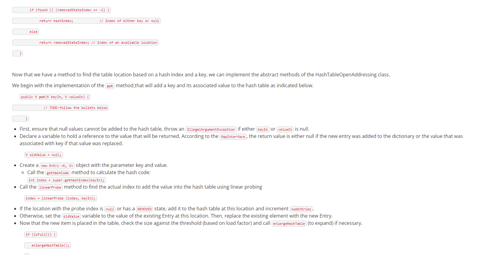 Solved Part 1 Download the MapInterface and the abstract | Chegg.com