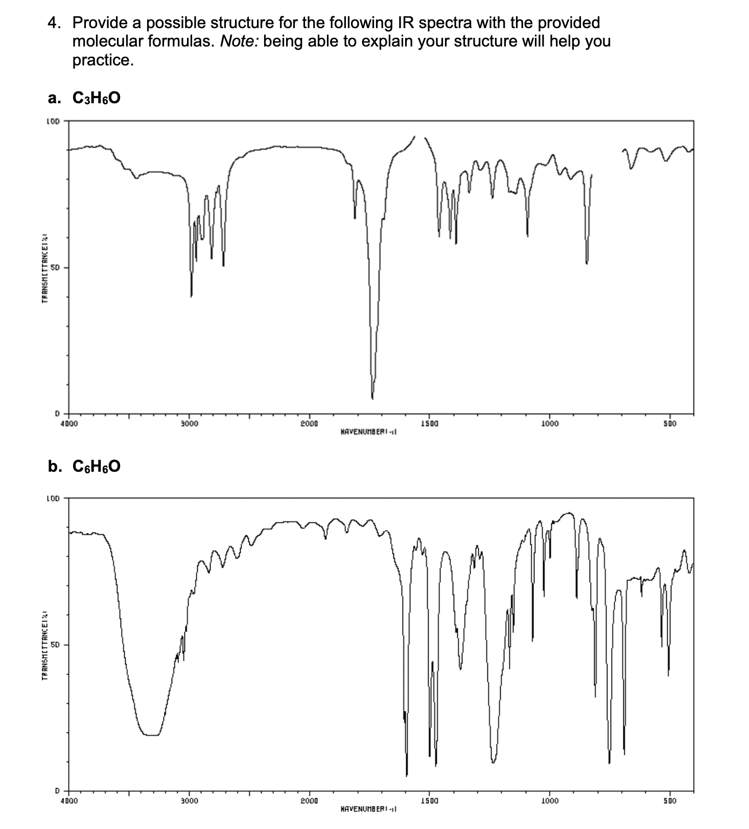 Solved Provide a possible structure for the following IR | Chegg.com