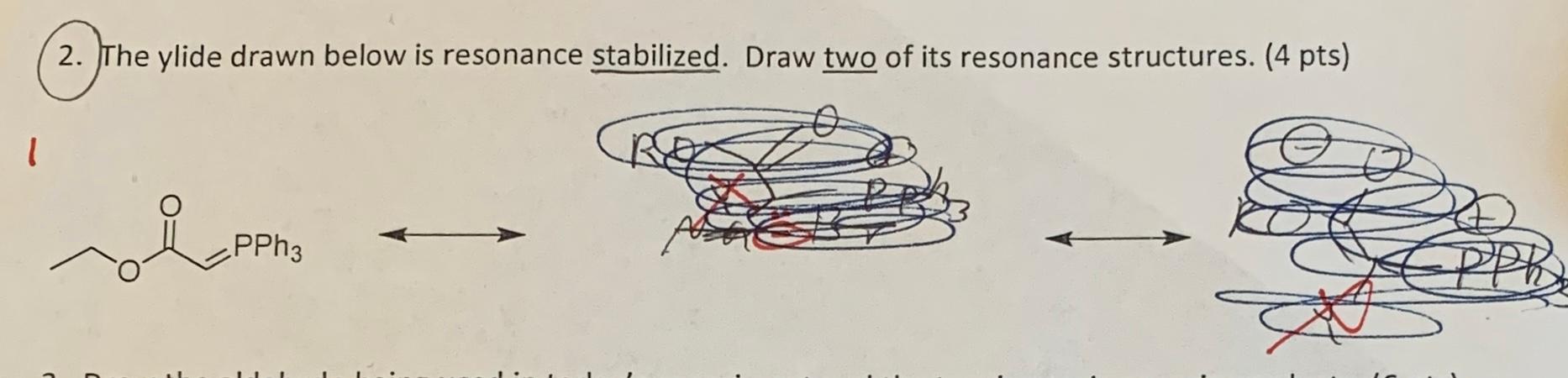 Solved 2. The ylide drawn below is resonance stabilized. | Chegg.com