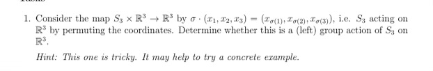 Solved Consider the map S3×R3→R3 ﻿by | Chegg.com