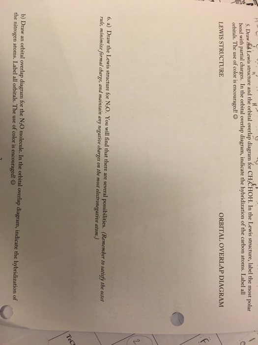 Solved 5 Draw F Lewis Structure And The Orbital Overlap
