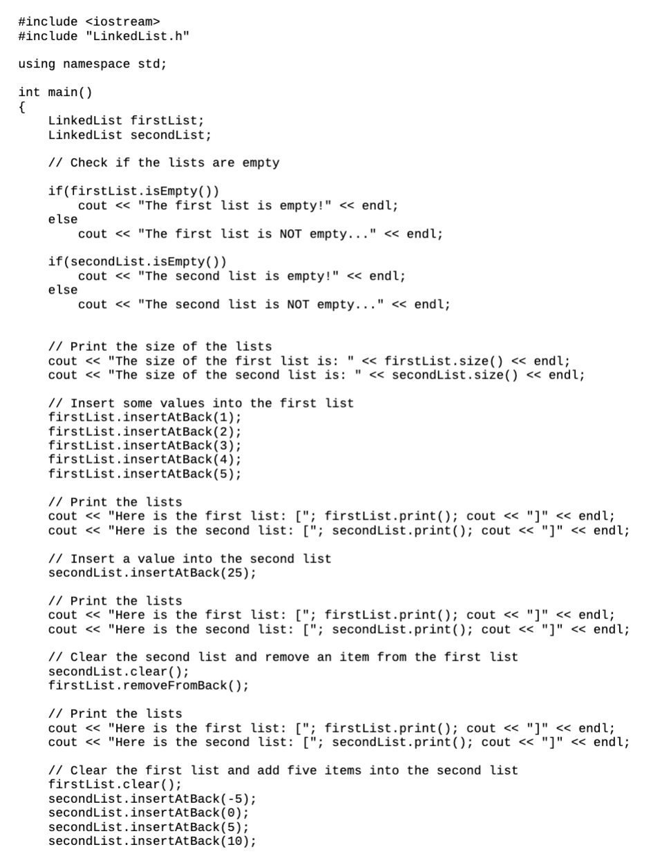 #ifndef LINKEDLIST_H #define LINKEDLIST_H using | Chegg.com