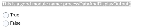 Solved This is a good module name: | Chegg.com