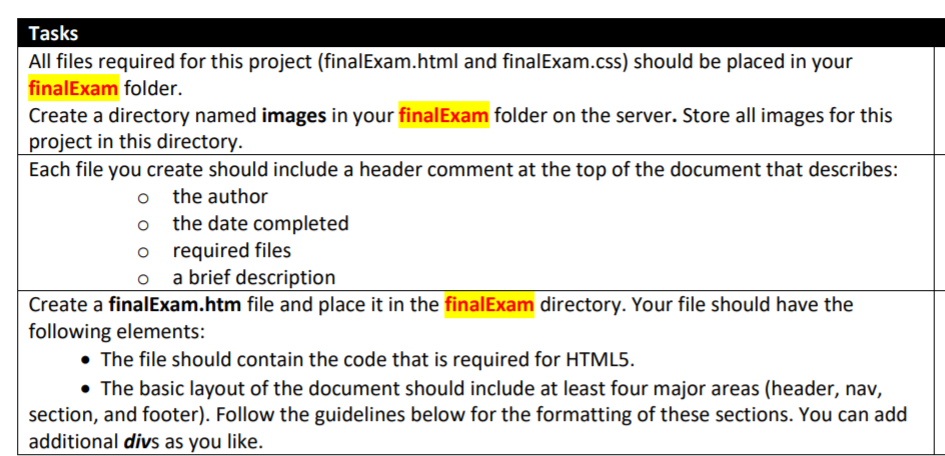 Tasks All files required for this project | Chegg.com
