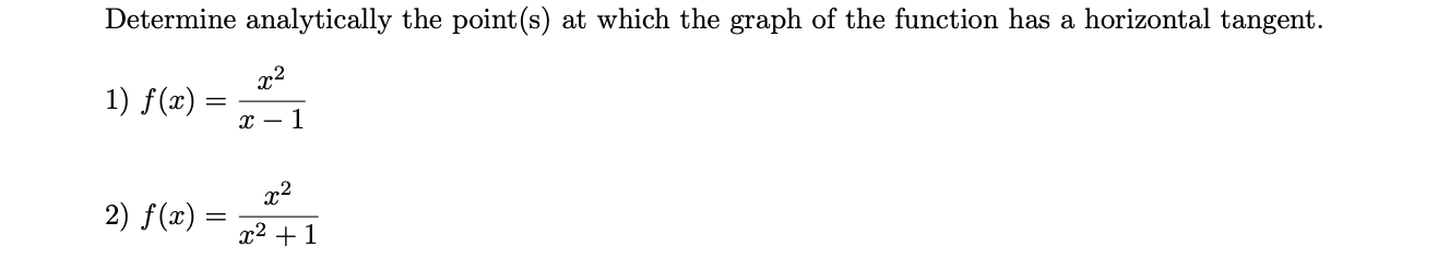 Solved Determine analytically the point(s) at which the | Chegg.com