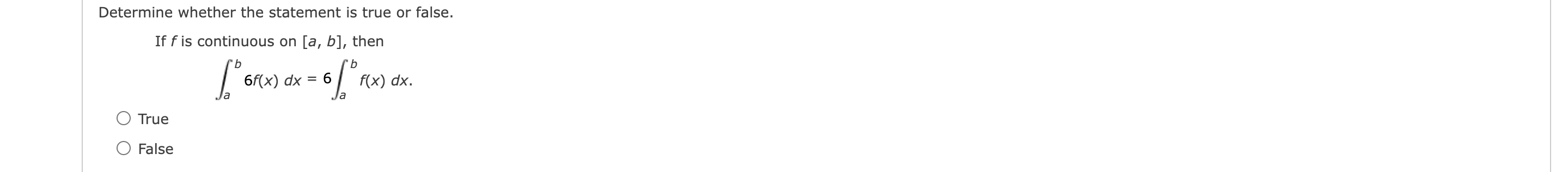 Solved Determine whether the statement is true or false. If | Chegg.com