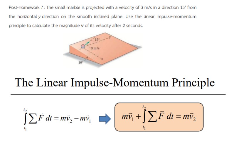 Solved by an EXPERT The small marble is ﻿projected with a velocity | Chegg.com