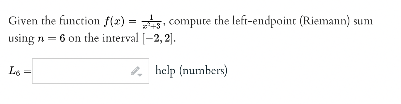 Solved Given the function f(x)=x2+31, compute the | Chegg.com