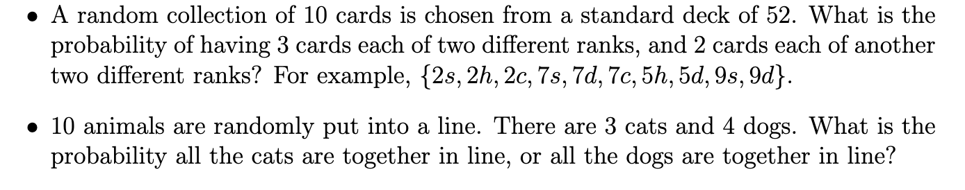 Solved • A random collection of 10 cards is chosen from a | Chegg.com