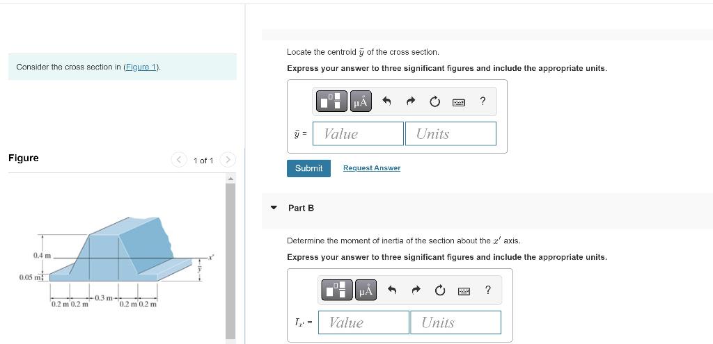 Solved Locate the centroid yˉ of the cross section. Consider | Chegg.com
