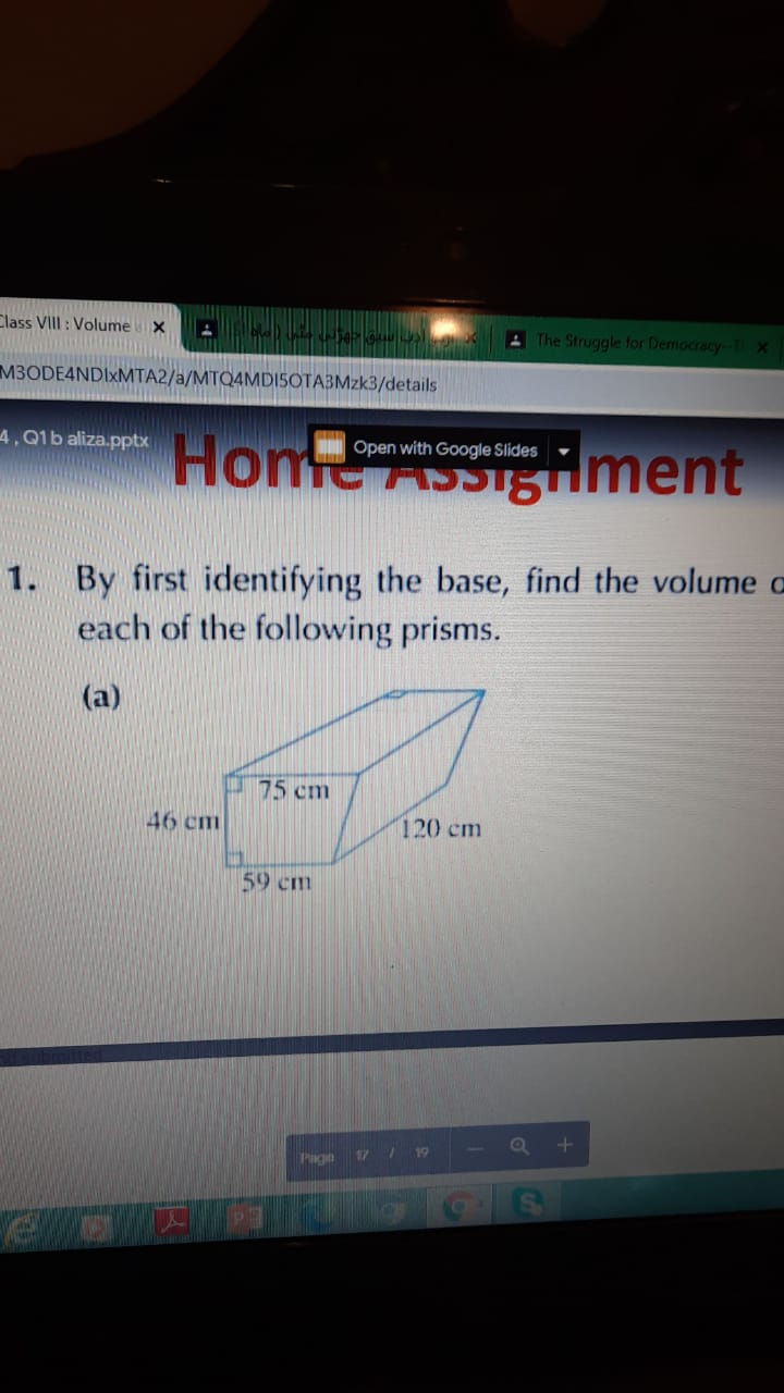 Solved by first identifying the base find the volume of each | Chegg.com