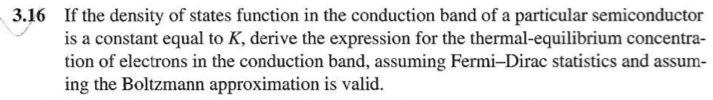 Solved 3.16 If the density of states function in the | Chegg.com