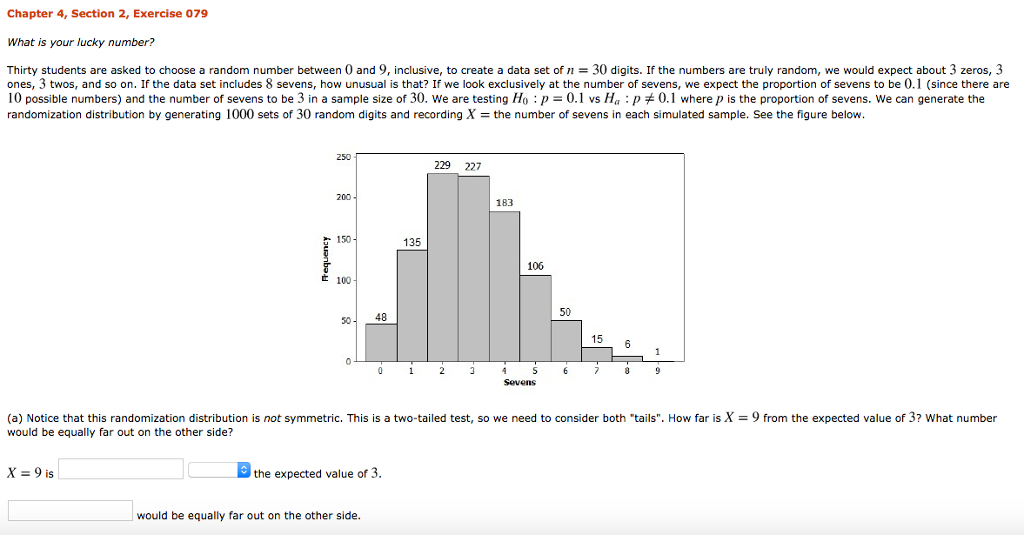 Chapter 4, Section 2, Exercise 079 What is your lucky | Chegg.com