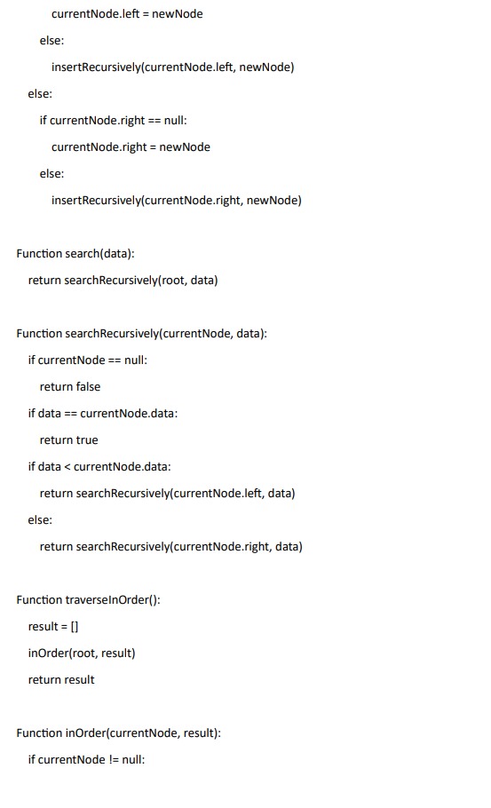 Solved inOrder(currentNode.left, result) | Chegg.com