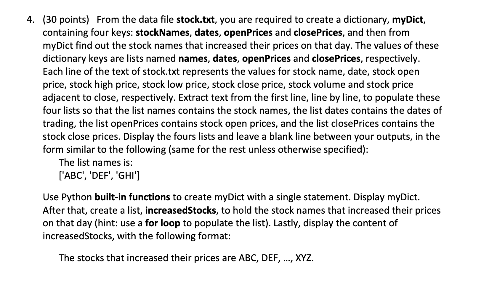 Solved This is python assignment!!! From the data file | Chegg.com