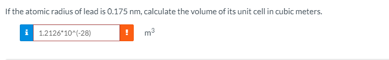 Solved If the atomic radius of lead is 0.175 nm, calculate | Chegg.com