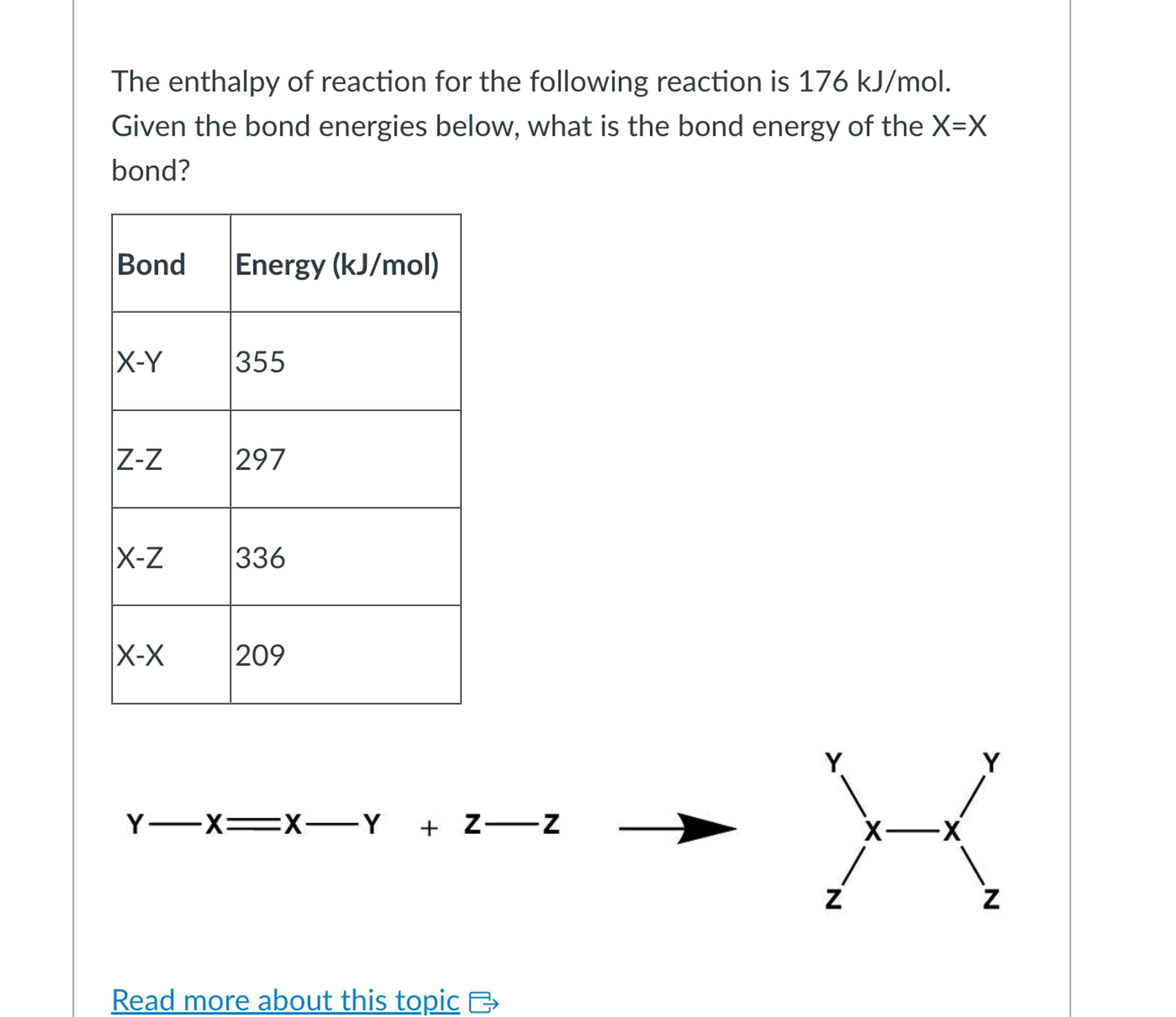 Solved The enthalpy of reaction for the following reaction | Chegg.com