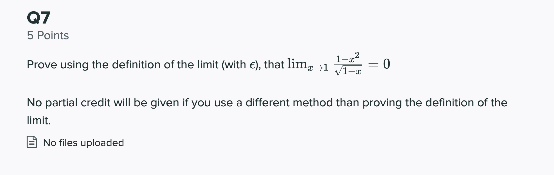 Solved QZ 5 Points 1-72 Prove using the definition of the | Chegg.com