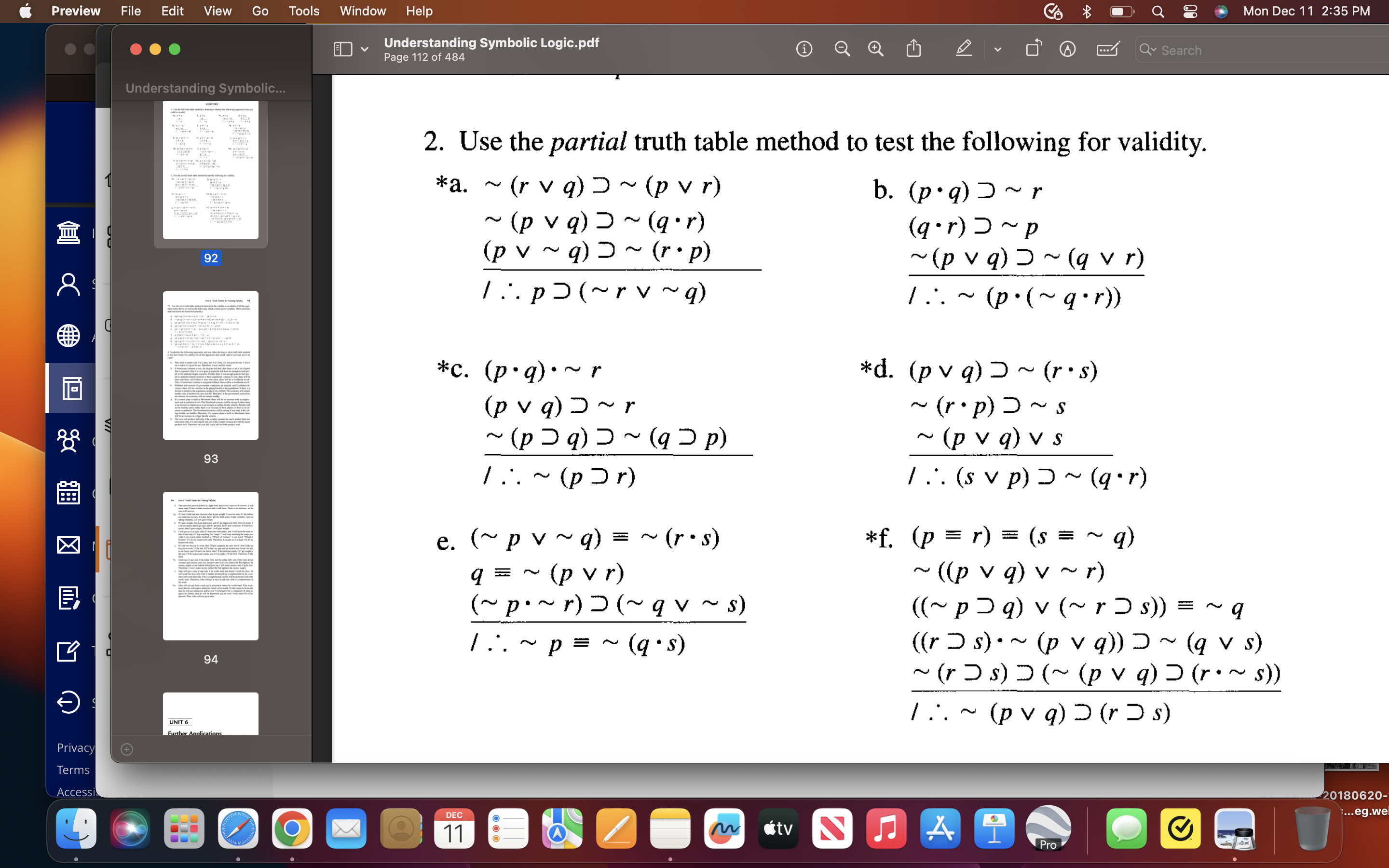 2. Use the partial truth table method to test the | Chegg.com