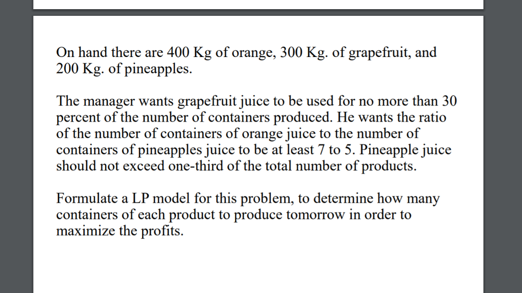 Solved 2. Product Mix Problem EX: A company makes 4 types of | Chegg.com