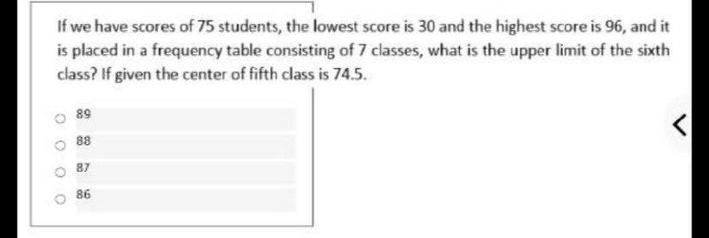 Solved If we have scores of 75 students, the lowest score is | Chegg.com