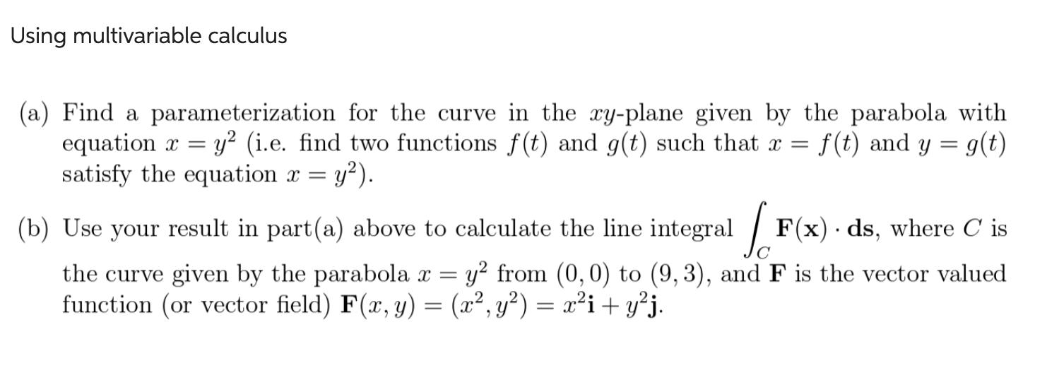 Solved A Find A Parameterization For The Curve In The