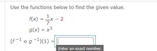 Solved Use the functions below to find the given value. 1 | Chegg.com