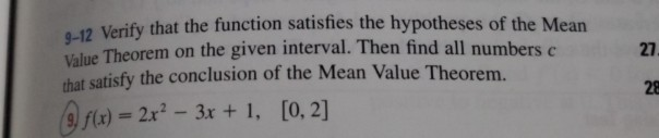 Solved Verify that the function satisfies the hypotheses of | Chegg.com