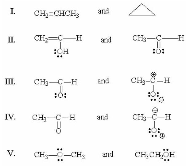 Solved I. and CH2=CHCH II. CH2=CH and CH3-C- -H OOH MI. | Chegg.com