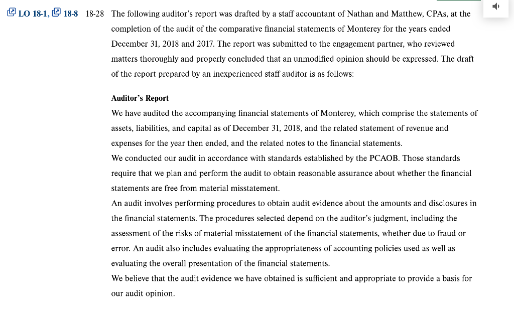 Solved Identify the errors and omissions in the auditor’s | Chegg.com