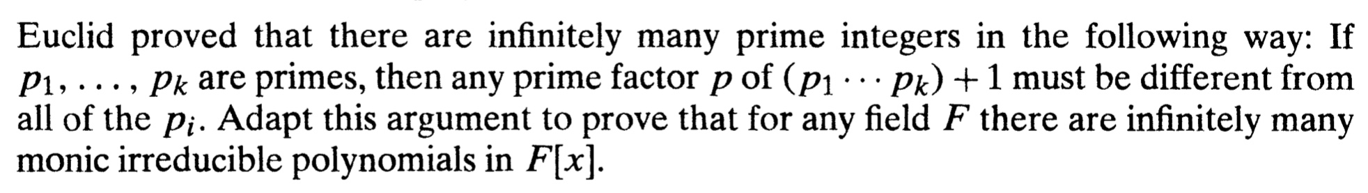 Solved Euclid proved that there are infinitely many prime | Chegg.com