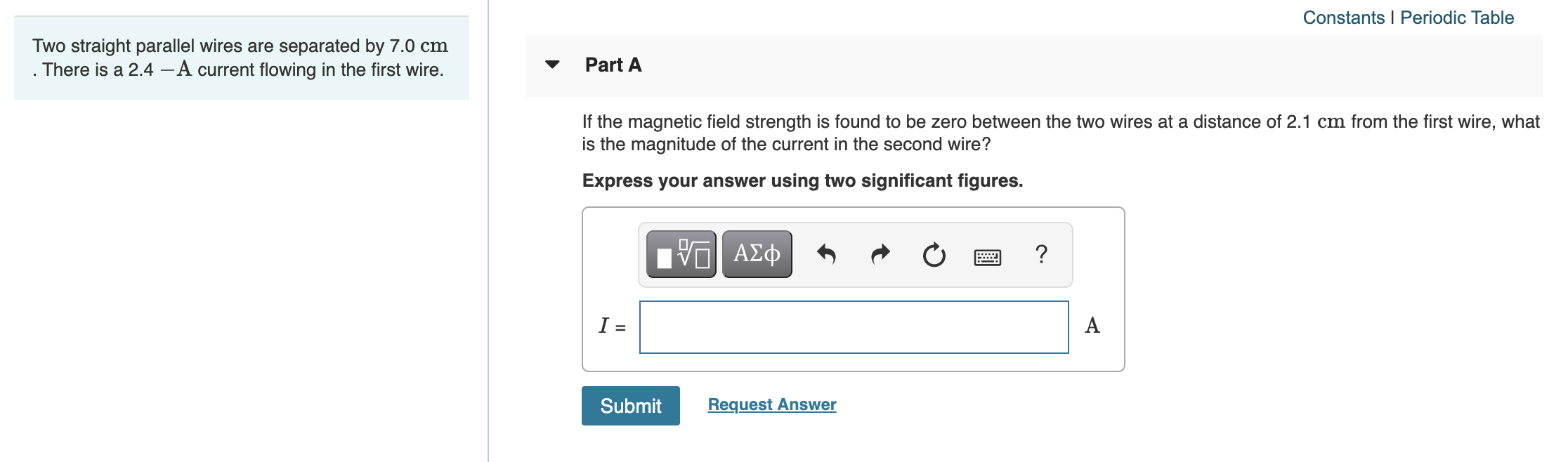 Solved Constants | Periodic Table Two straight parallel | Chegg.com