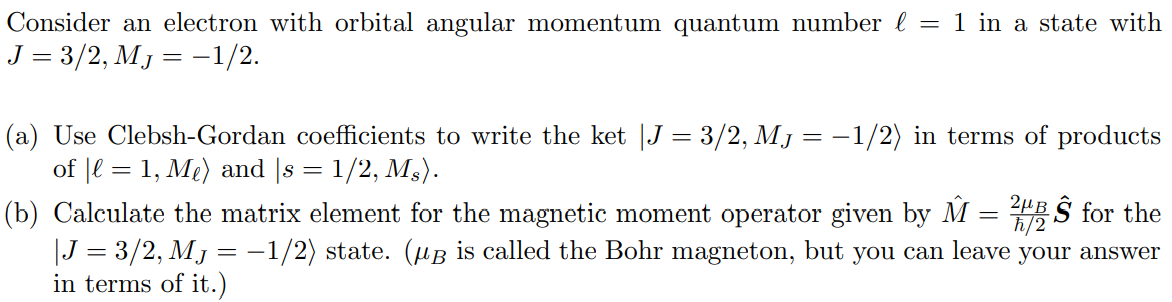 Solved Consider an electron with orbital angular momentum | Chegg.com
