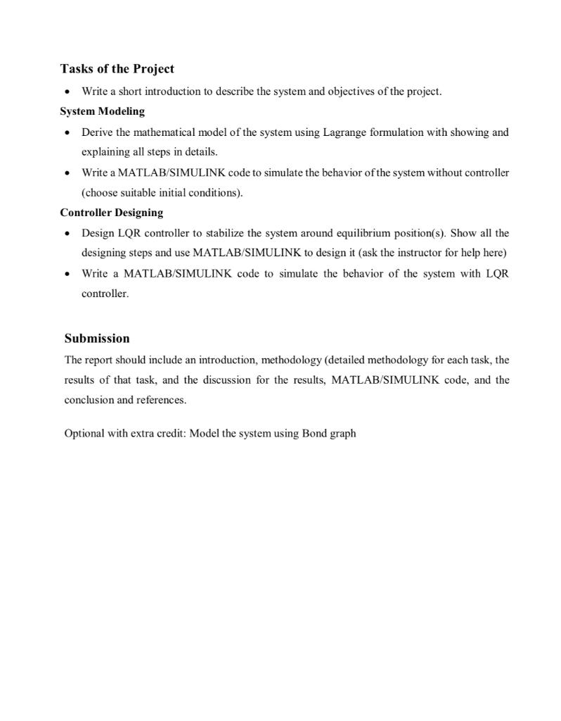 Solved Controller Designing - Design LQR controller to | Chegg.com
