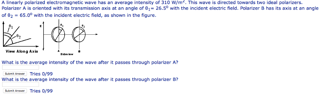 Solved A linearly polarized electromagnetic wave has an | Chegg.com