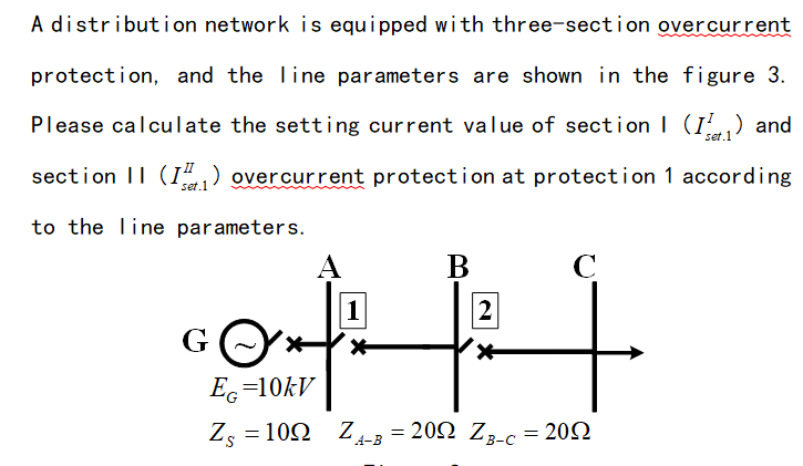 Solved A distribution network is equipped with three-section | Chegg.com