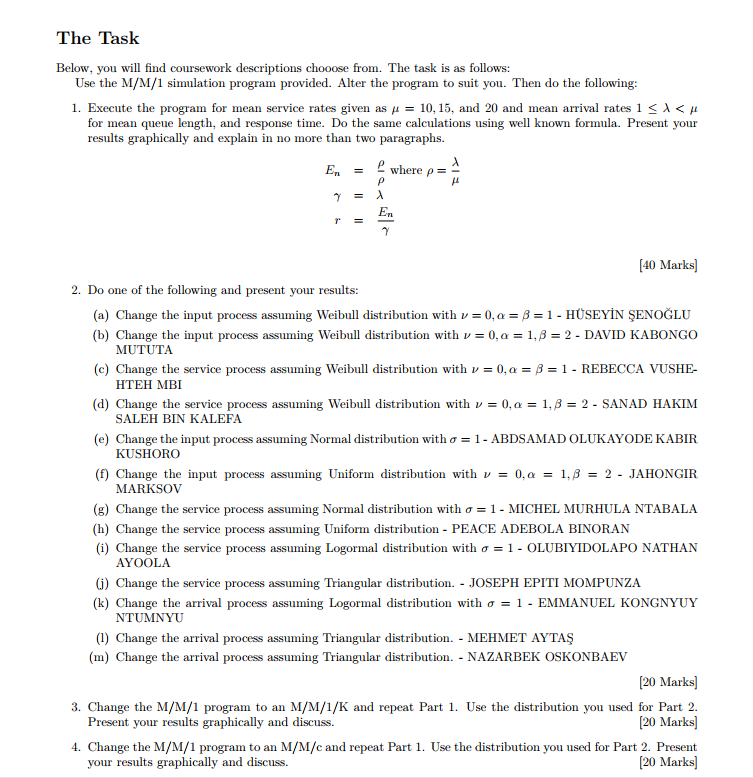 Solved Hint : show graphs for each question, one for mean | Chegg.com