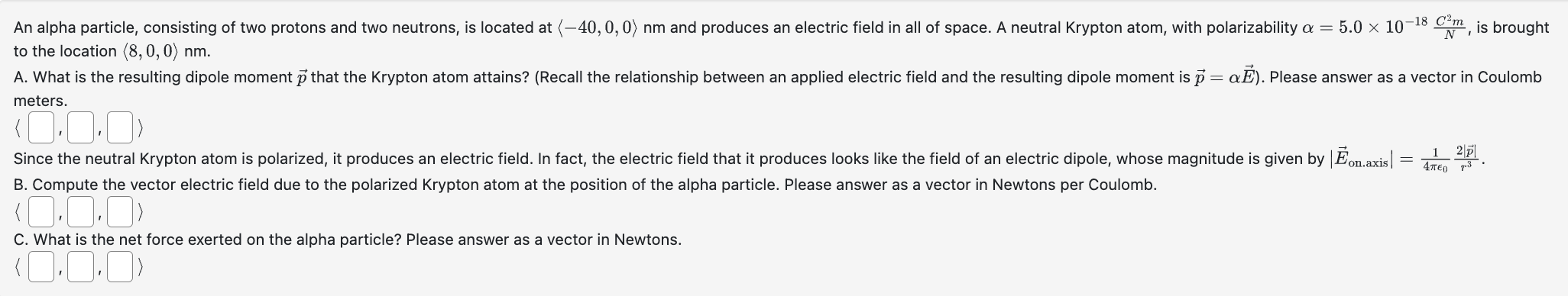 Solved An alpha particle, consisting of two protons and two | Chegg.com