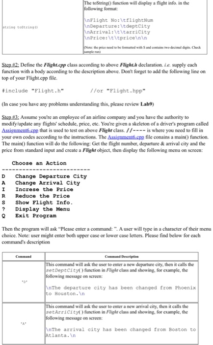 1. Assignment description Step According to the | Chegg.com