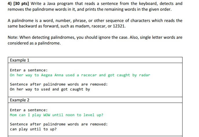 Solved 4) [30 pts] Write a Java program that reads a | Chegg.com