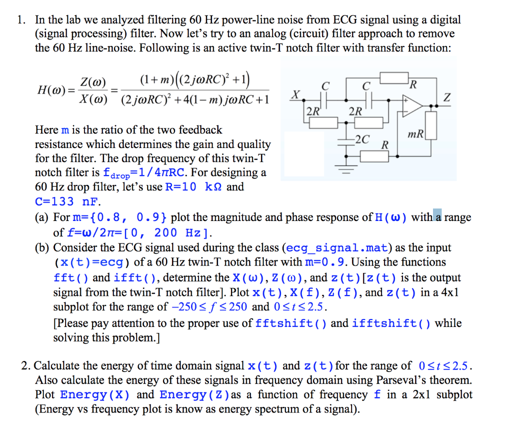 Solved I Need Help On Number 2 Need Mathlab Code It